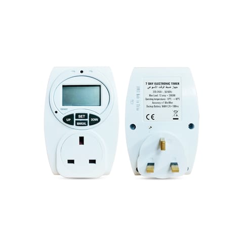 Buy TE7-MP Timer Energy Saving 13A socket Plug with Switch and Power ...